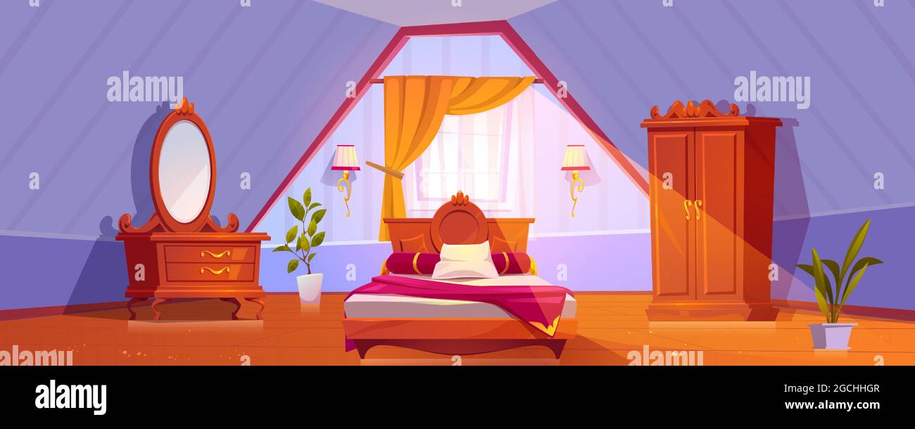 Interior attic Stock Vector Images - Alamy