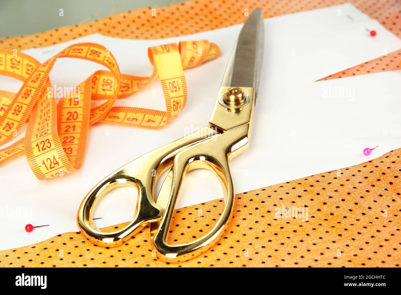 Sewing tools fashion design Stock Photo - Alamy