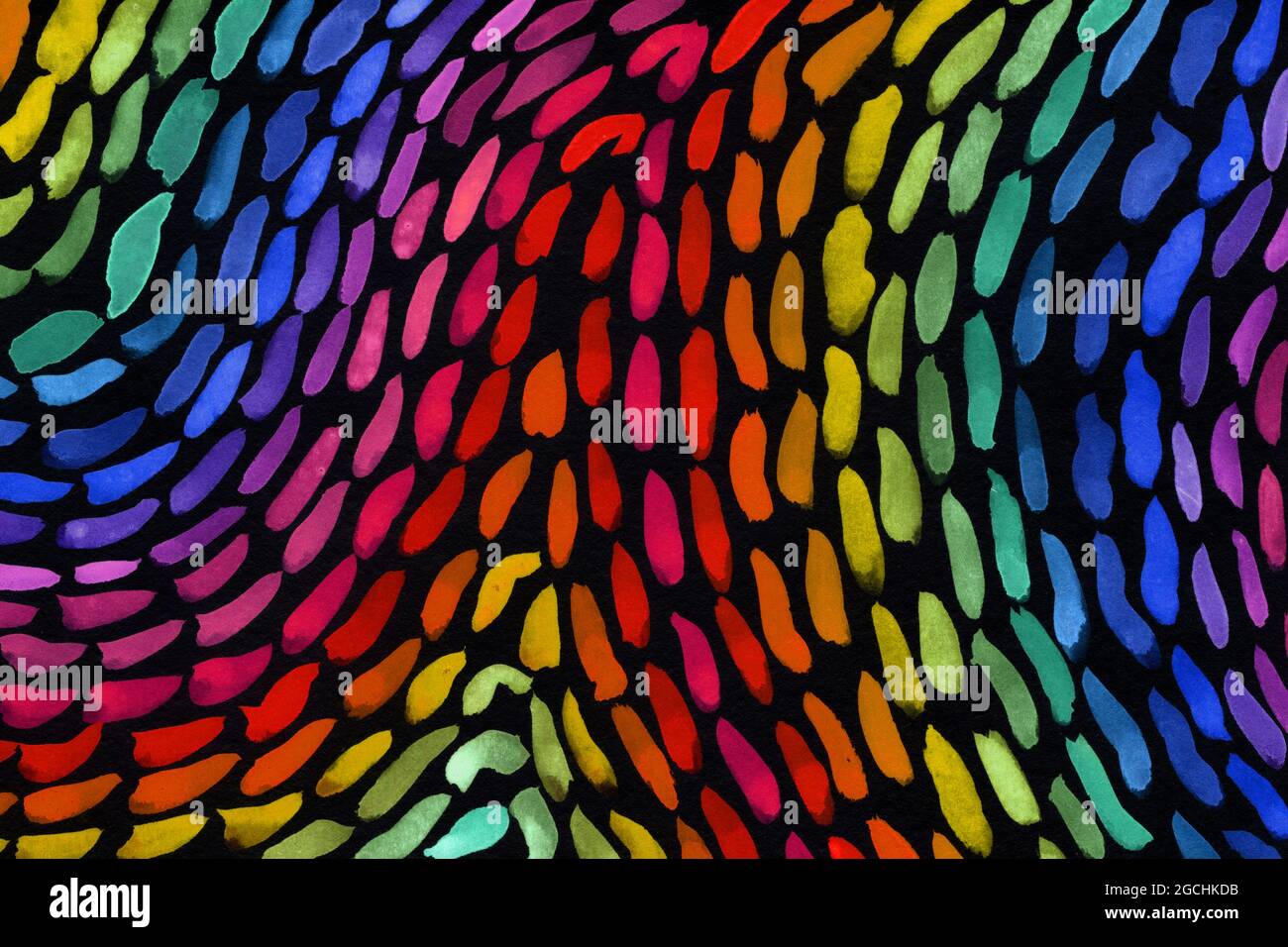 Painted hand drawn illustration, Brush smear, strokes print design ...