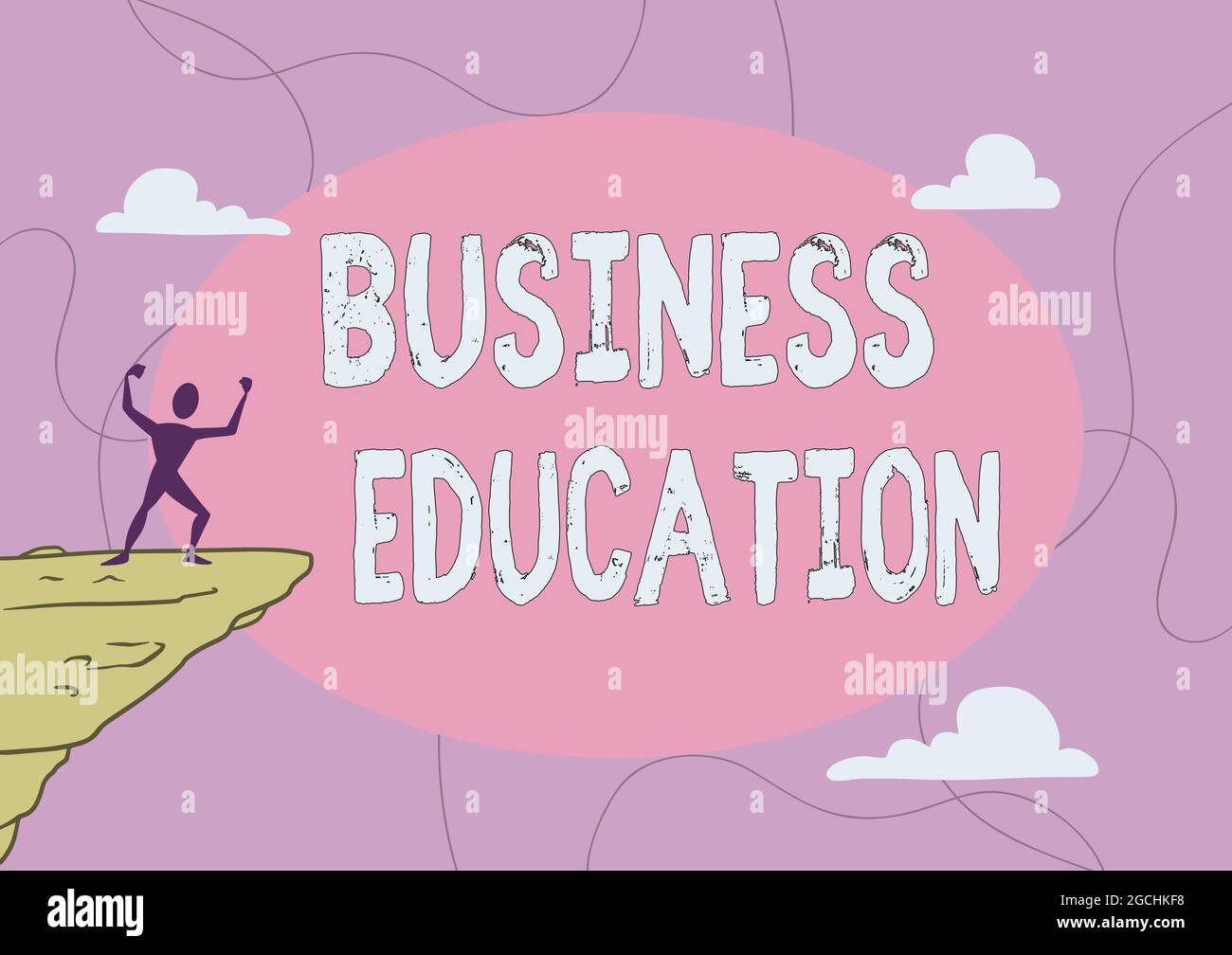 Hand writing sign Business Education. Business idea acquiring knowledge ...