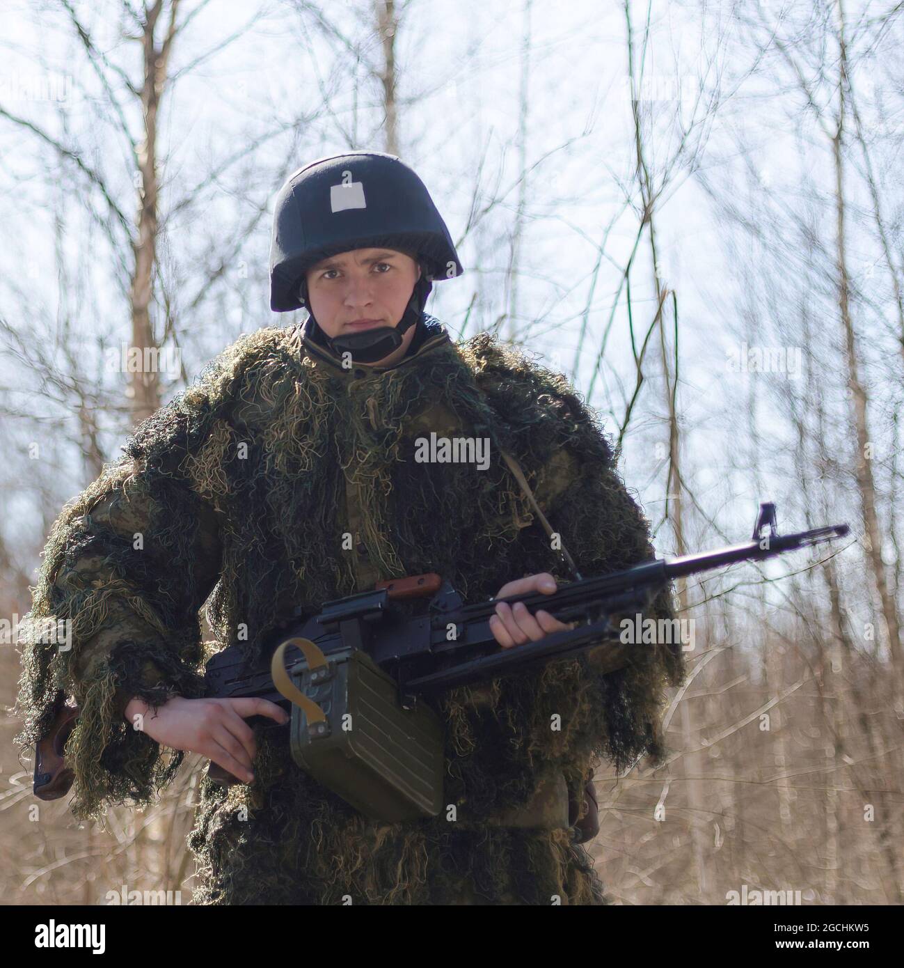 Machine gunner russian guard hi-res stock photography and images - Alamy