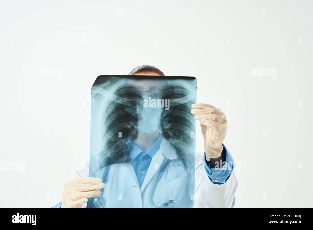 female doctor medical face mask research x-ray of patient Stock Photo - Alamy