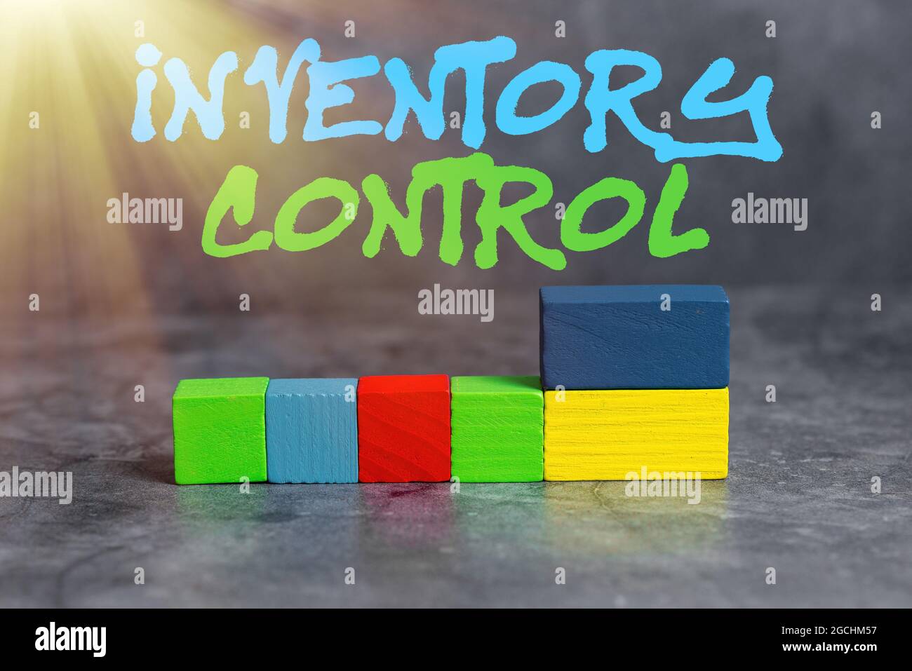 Handwriting text Inventory Control. Business showcase regulating and ...