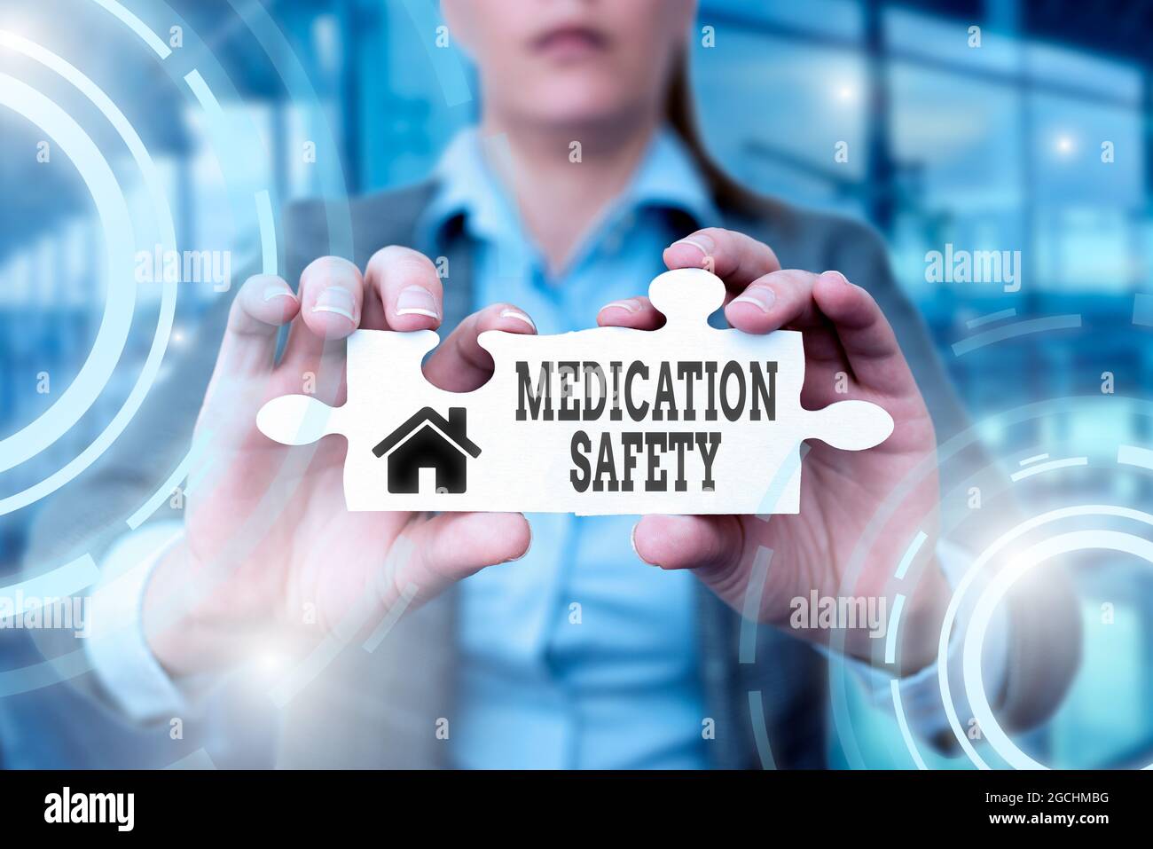 Conceptual caption Medication Safety. Business concept freedom from ...