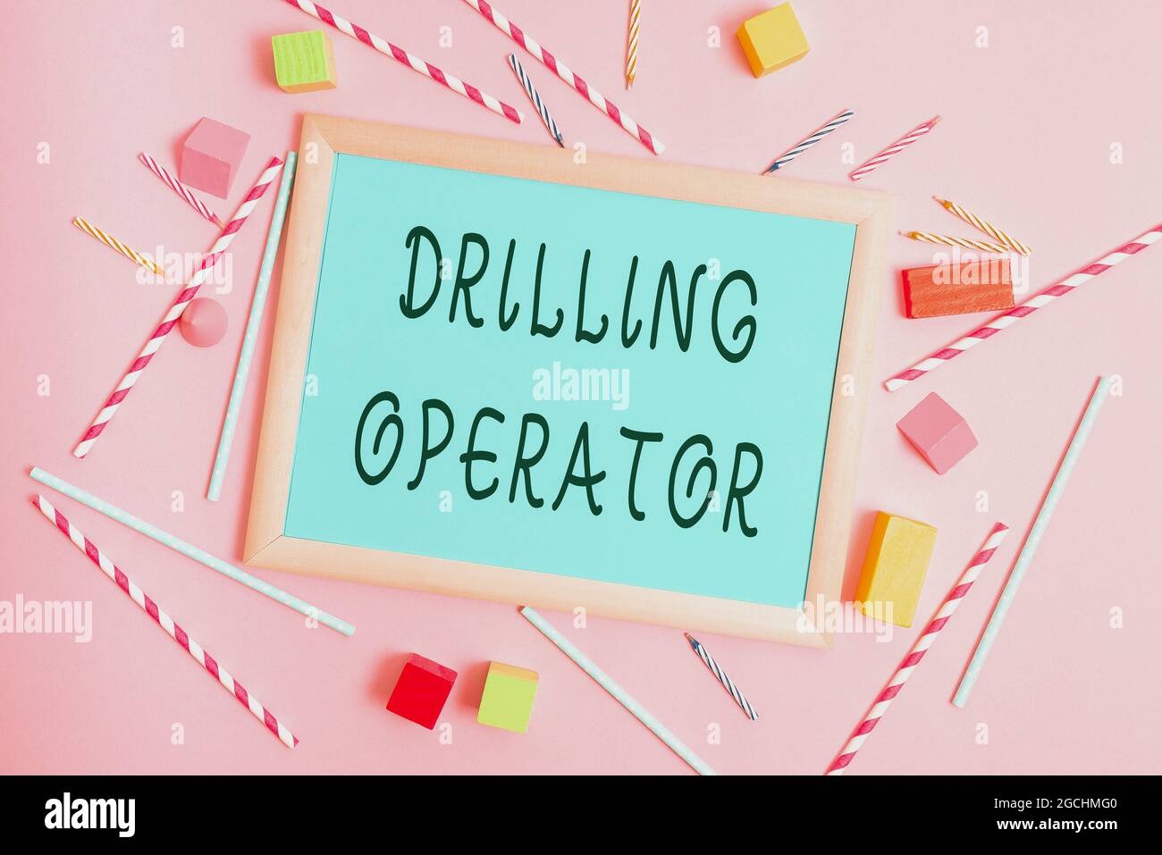 Sign displaying Drilling Operator. Conceptual photo someone that do the ...
