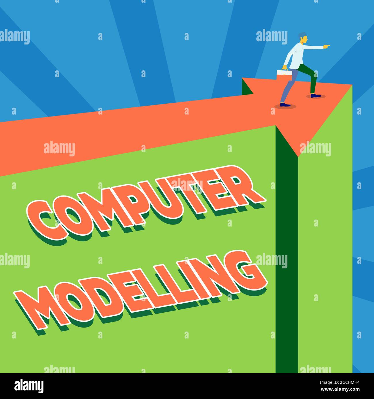 Conceptual caption Computer Modelling. Business concept using a ...