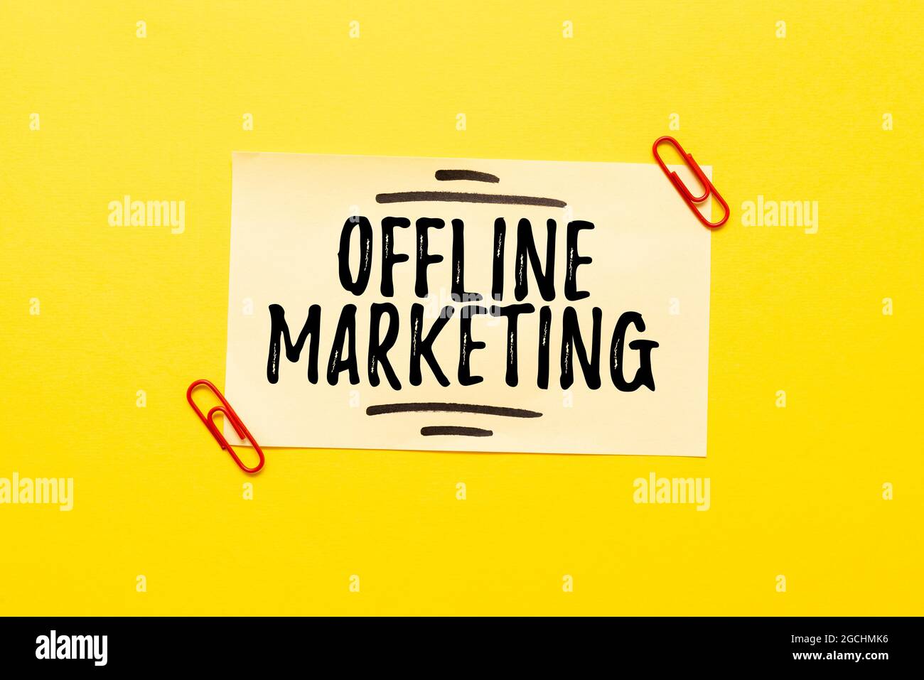 Writing displaying text Offline Marketing. Concept meaning Advertising ...