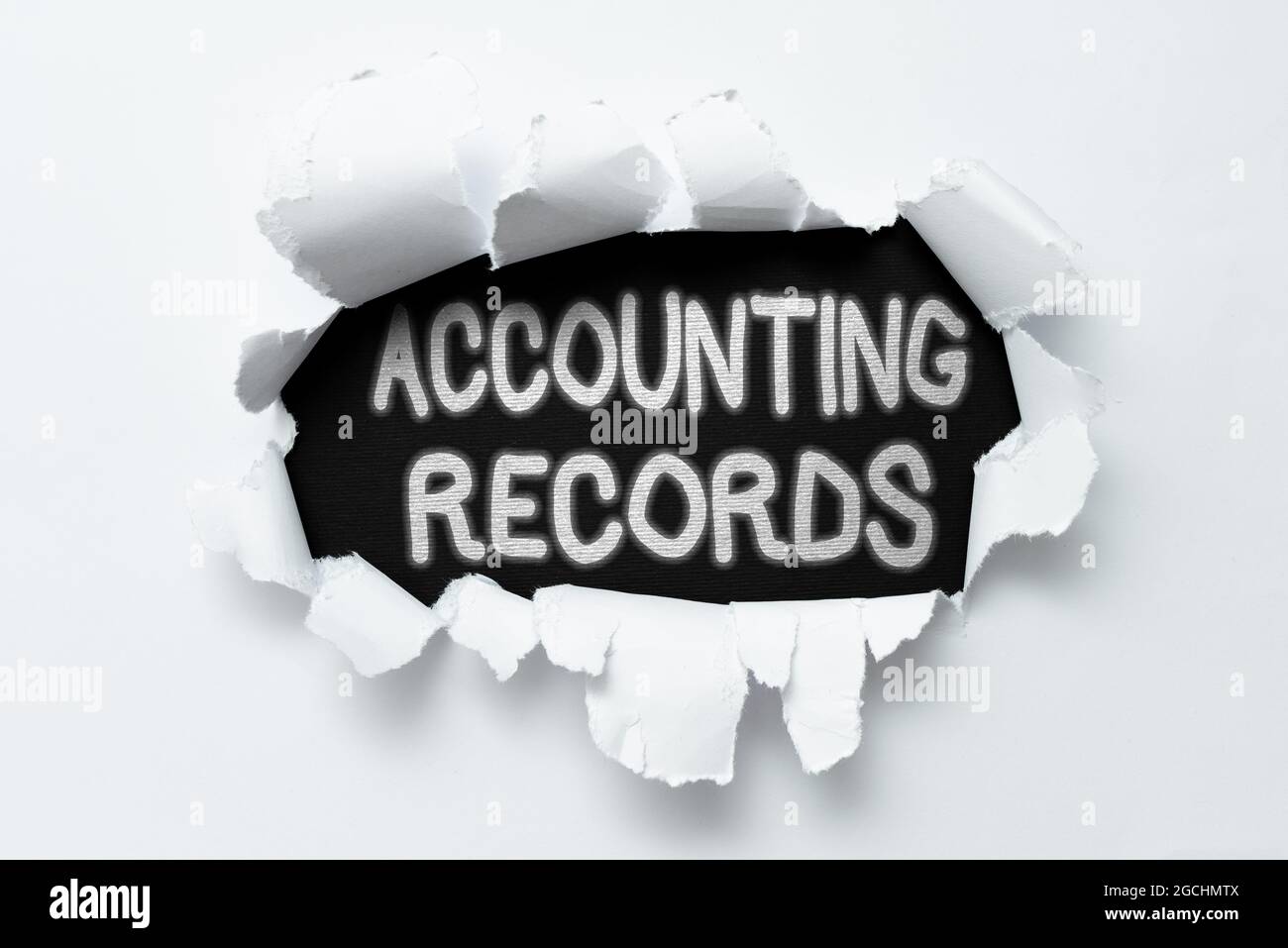 Text sign showing Accounting Records. Business overview Manual or ...