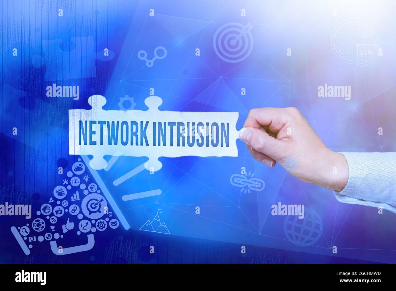 Text showing inspiration Network Intrusion. Business approach device or ...