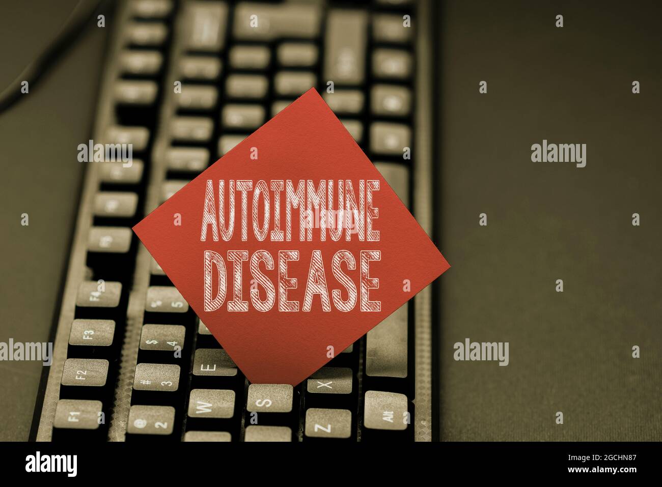 Hand writing sign Autoimmune Disease. Business concept body tissues are ...