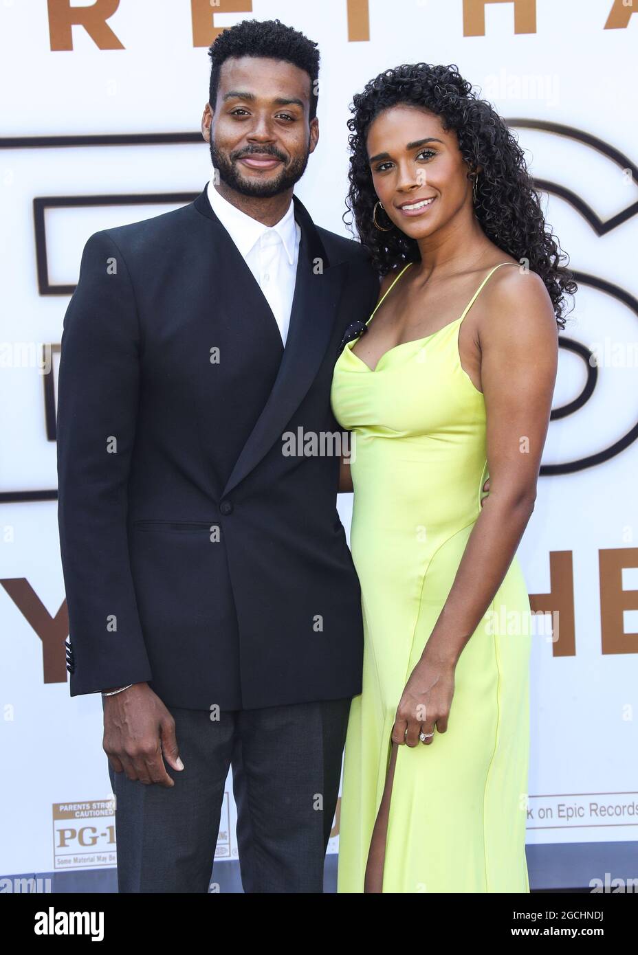 WESTWOOD, LOS ANGELES, CALIFORNIA, USA - AUGUST 08: Kris Bowers and ...