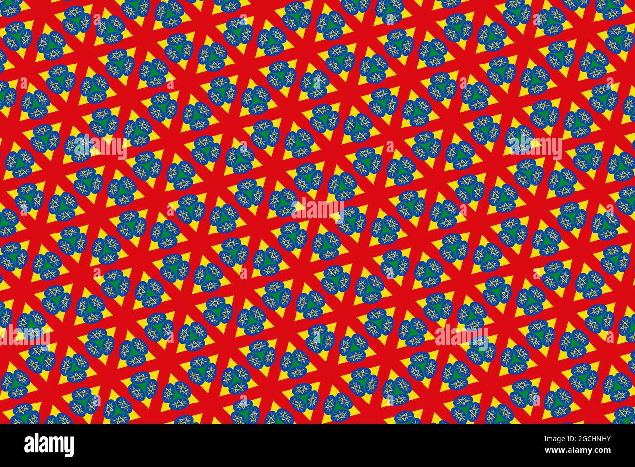 Simple geometric pattern in the colors of the national flag of Ethiopia ...