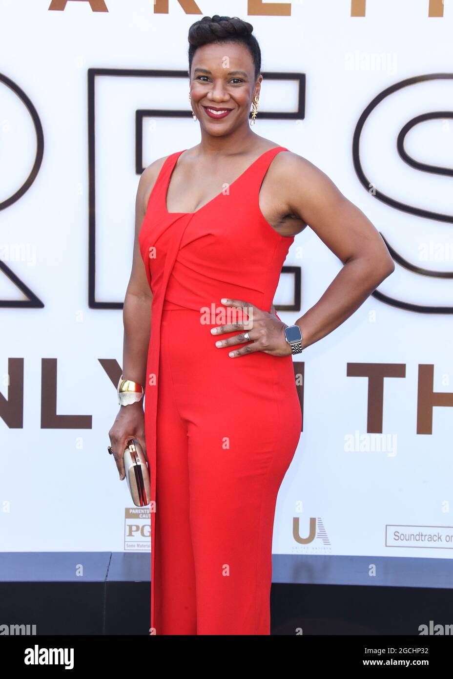 WESTWOOD, LOS ANGELES, CALIFORNIA, USA - AUGUST 08: Tijuana Ricks arrives at the Los Angeles ...