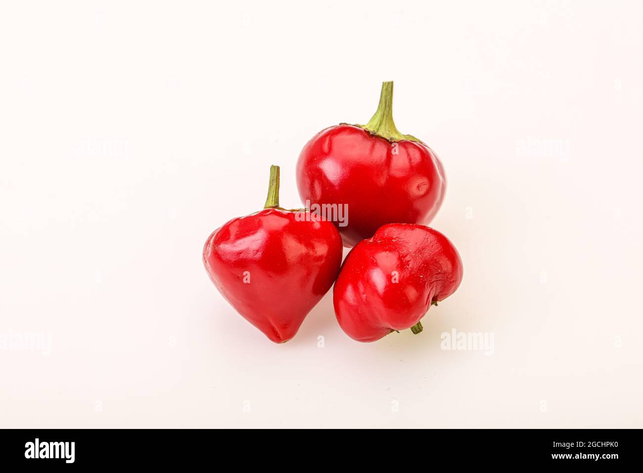 Red hot and spicy cherry pepper Stock Photo - Alamy