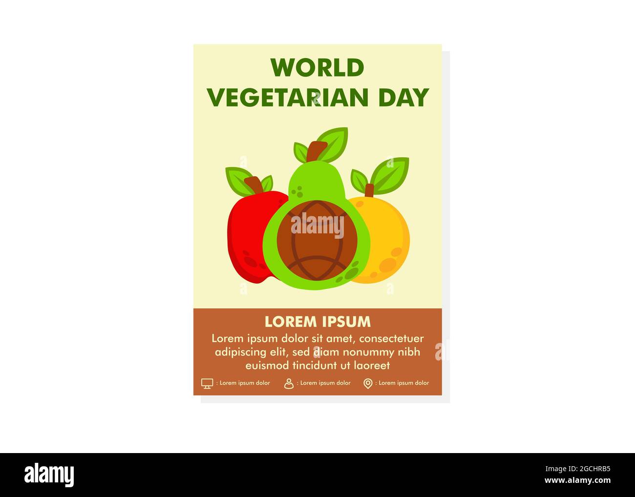 world vegetarian day poster design template. flyer design template ...