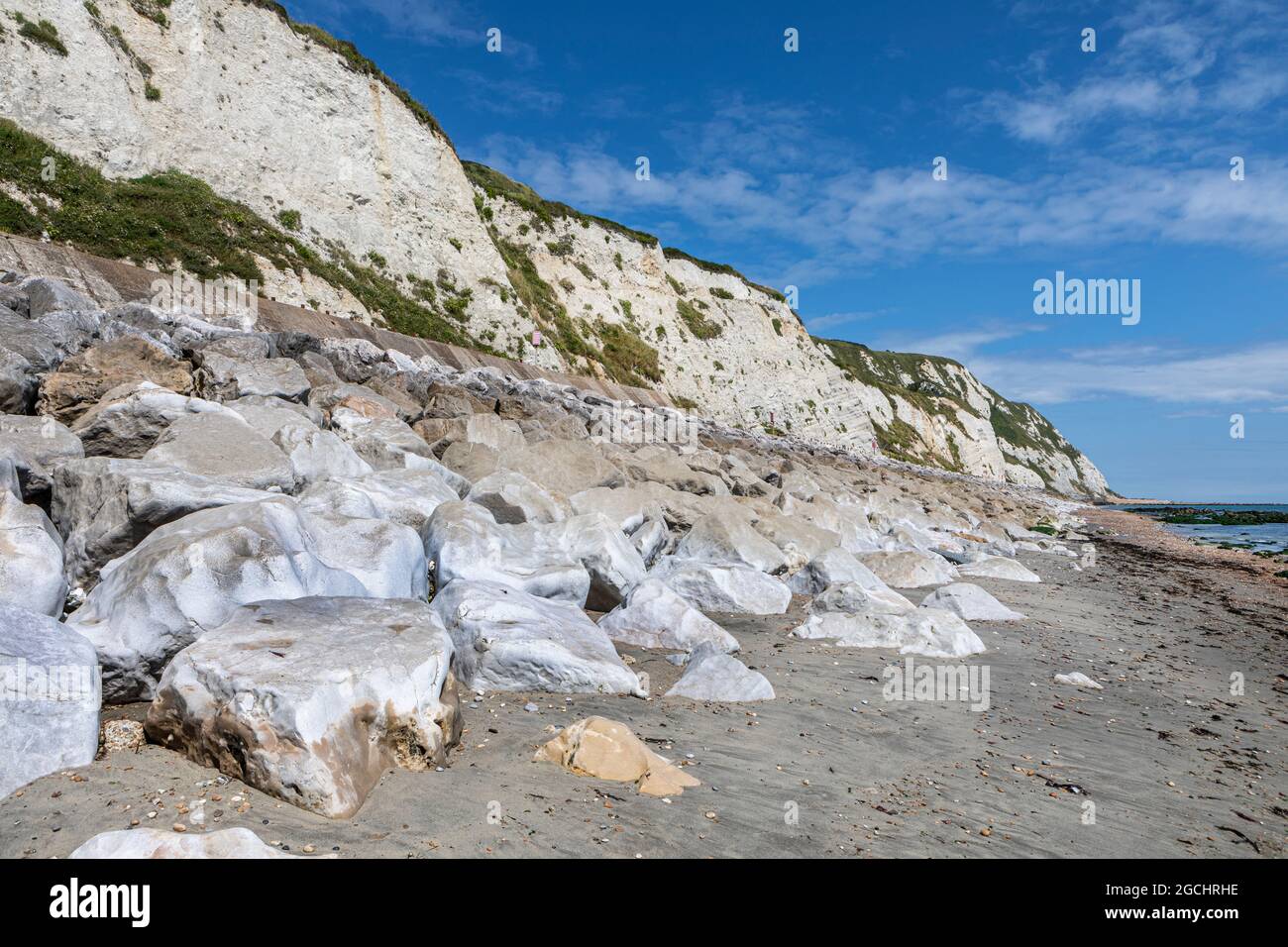 The White Cliffs at Folkestone Warren Stock Photo - Alamy