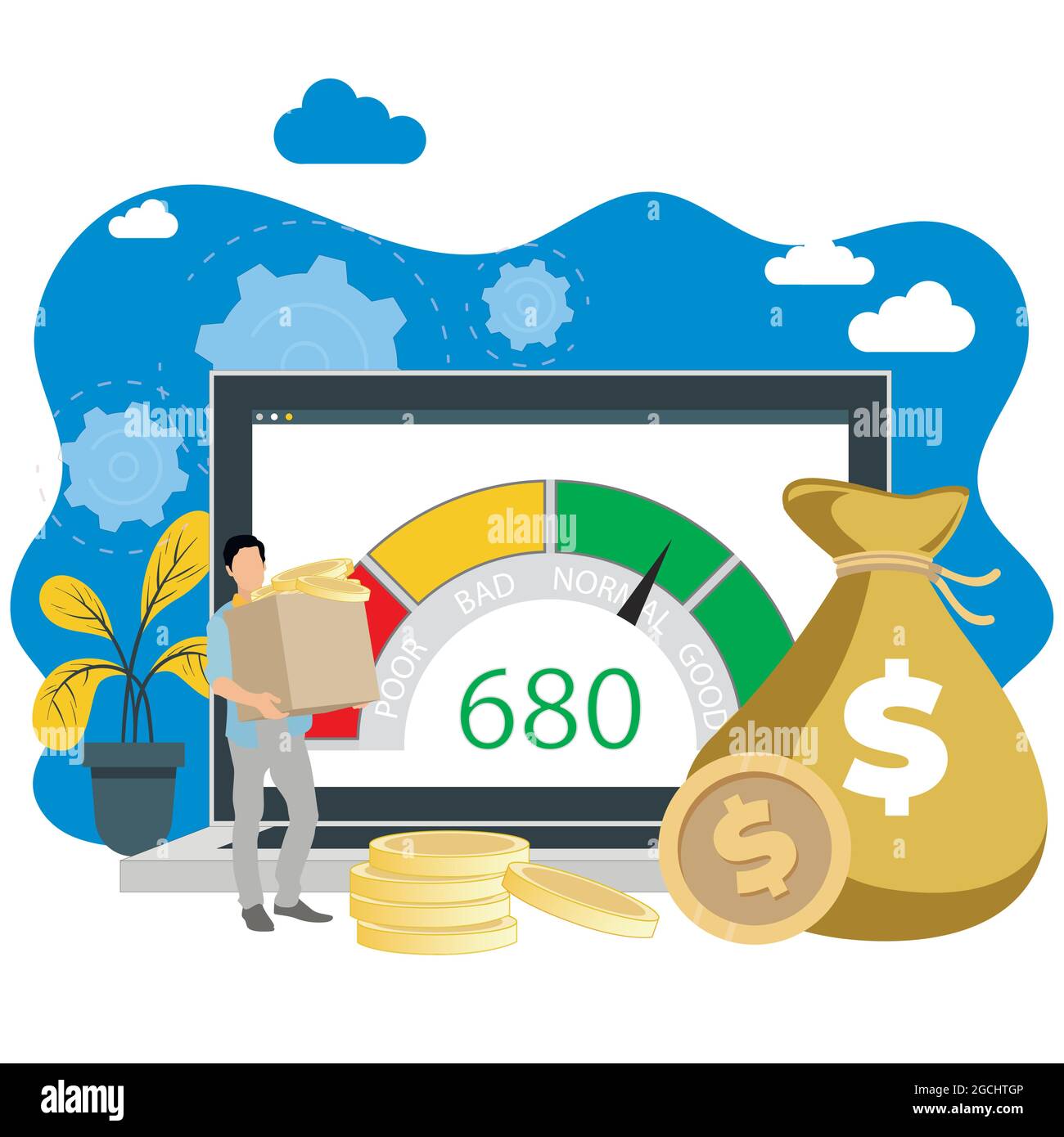 Borrower vector vectors hi-res stock photography and images - Alamy