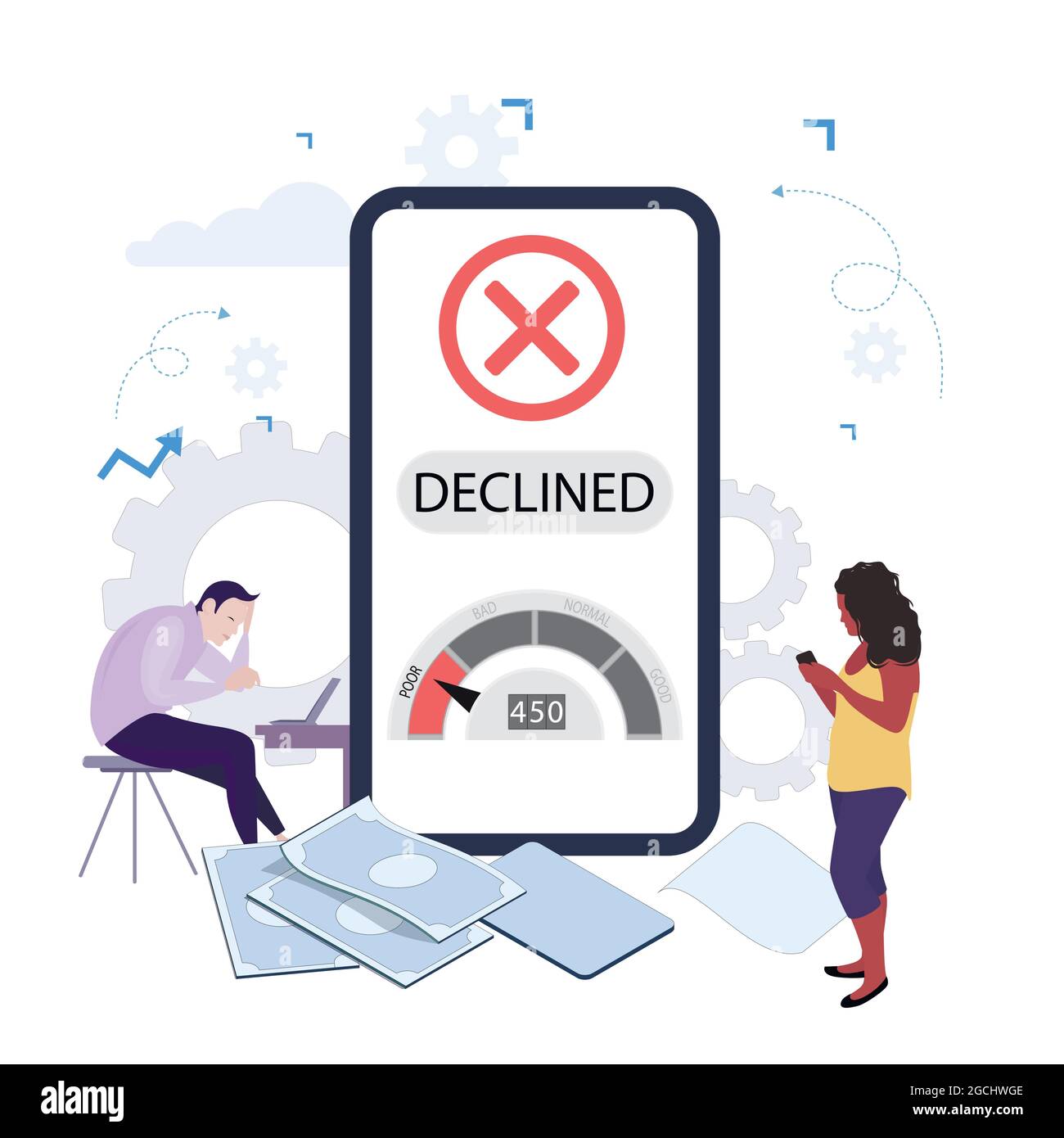 Transaction declined Stock Vector Images - Alamy