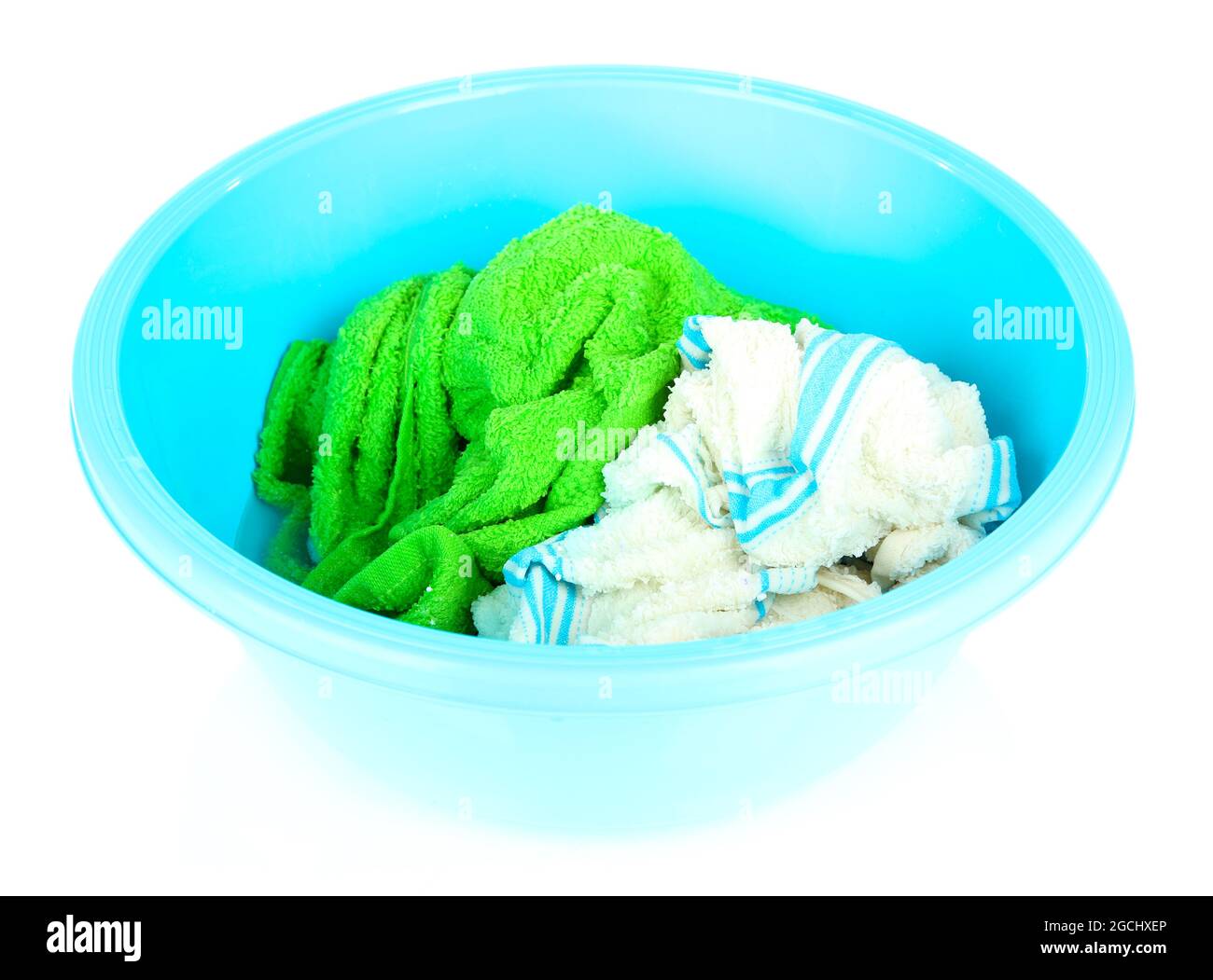 Soaking things in bowl isolated on white Stock Photo - Alamy