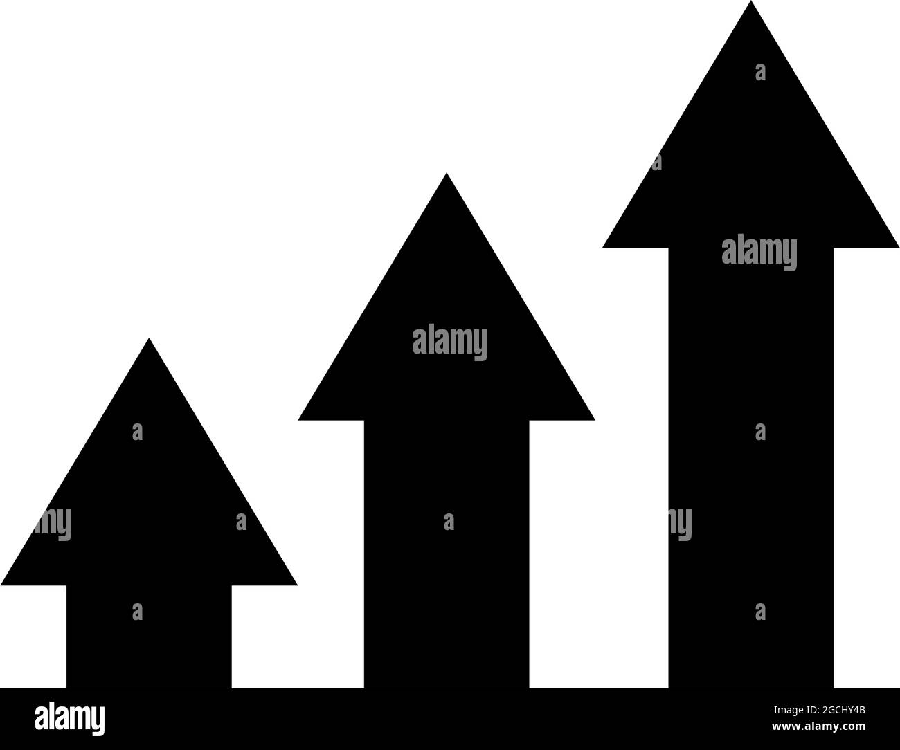 Up Arrow, Finance Profit, Growth Graph. Flat Vector Icon illustration ...