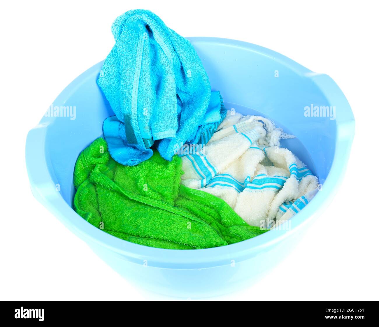 Soaking things in bowl isolated on white Stock Photo - Alamy