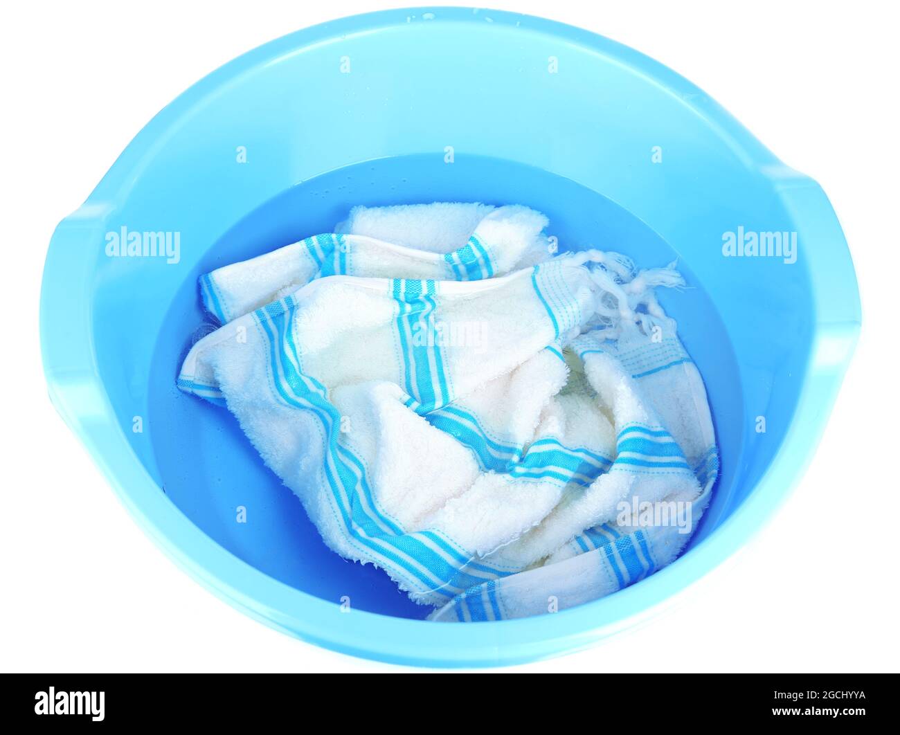 Soaking things in bowl isolated on white Stock Photo - Alamy