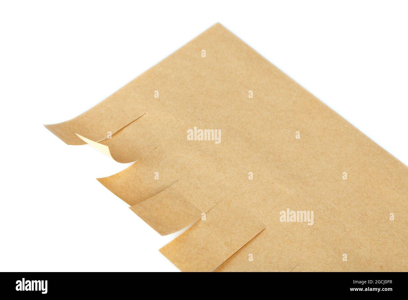 Paper ads isolated on white Stock Photo - Alamy