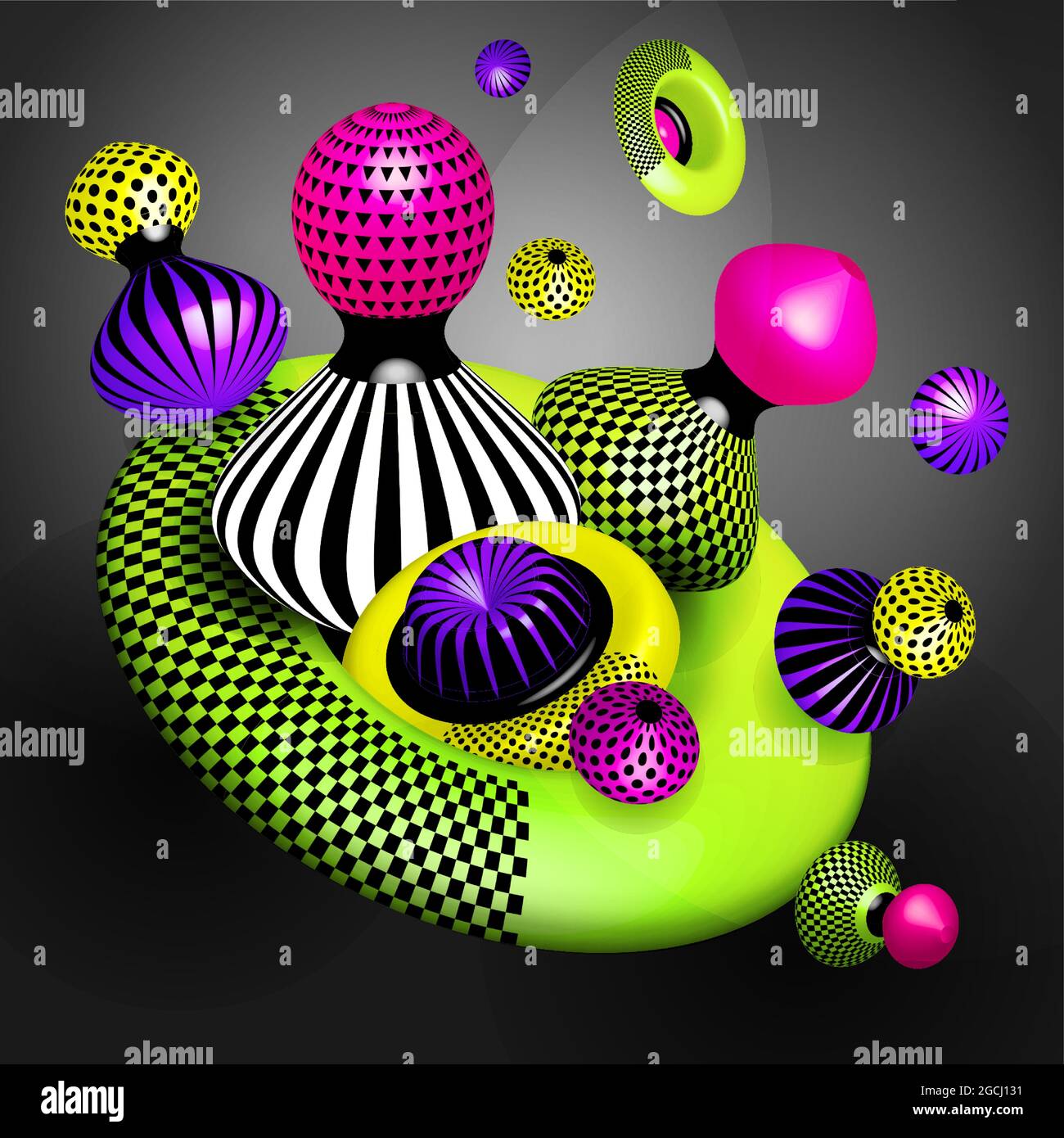 3D realistic vector objects. Bright modern trend shapes Stock Vector ...