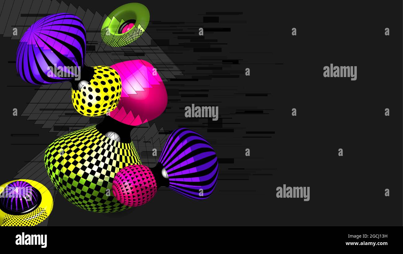 3D realistic vector objects. Bright modern trend shapes Stock Vector ...