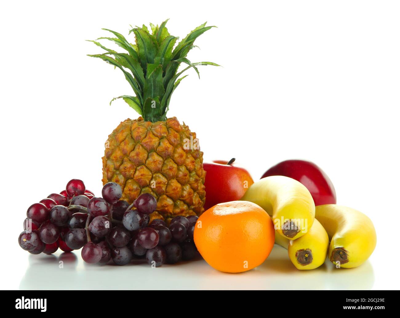 Tasty fruits isolated on white Stock Photo - Alamy