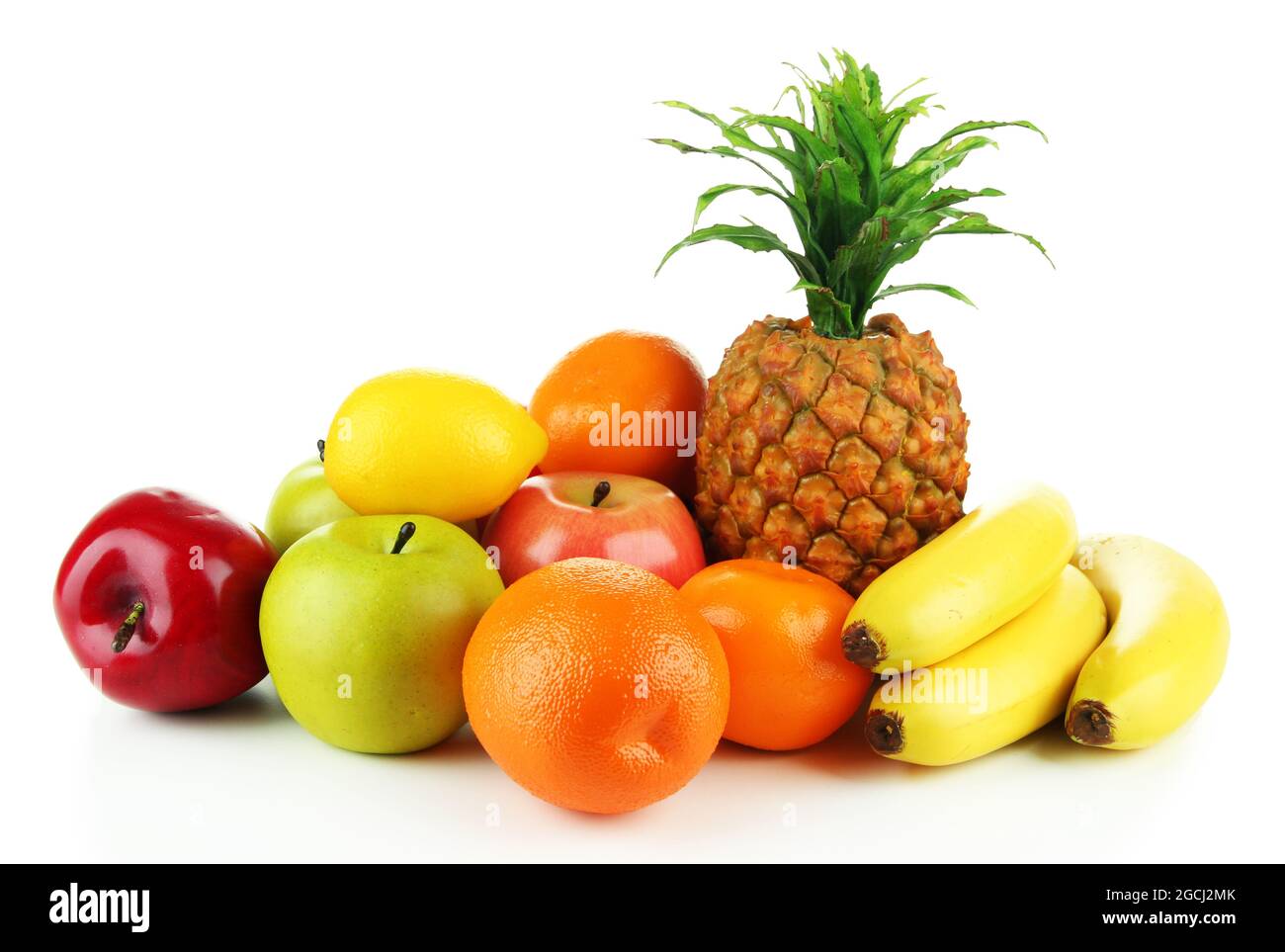 Tasty fruits isolated on white Stock Photo - Alamy
