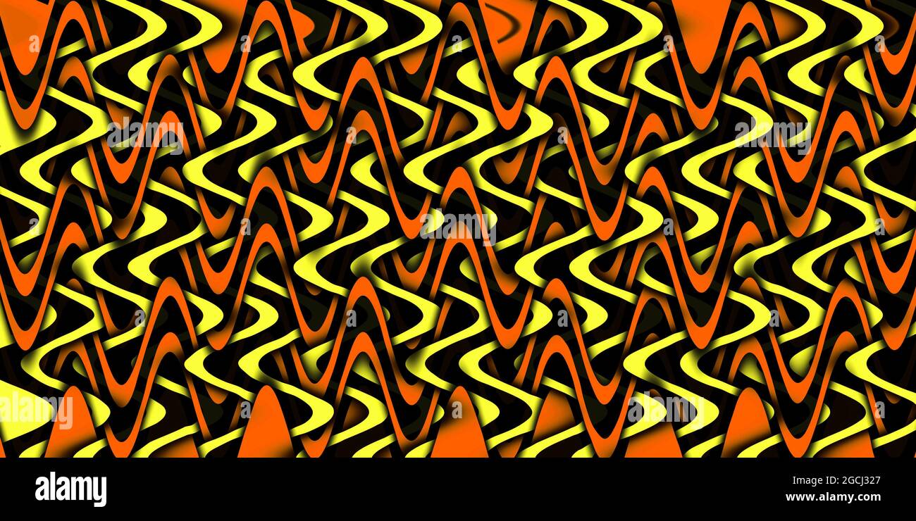 Bright multicolor curved lines background. Shiny neon wavy pattern ...