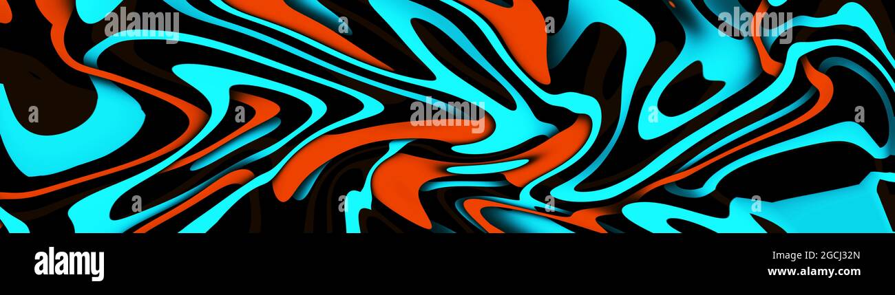 Bright multicolor curved lines background. Shiny neon wavy pattern ...