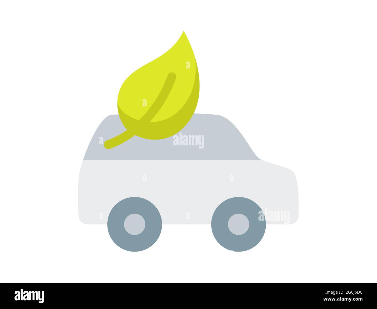 eco electric car vehicle zero emission single isolated icon with flat ...