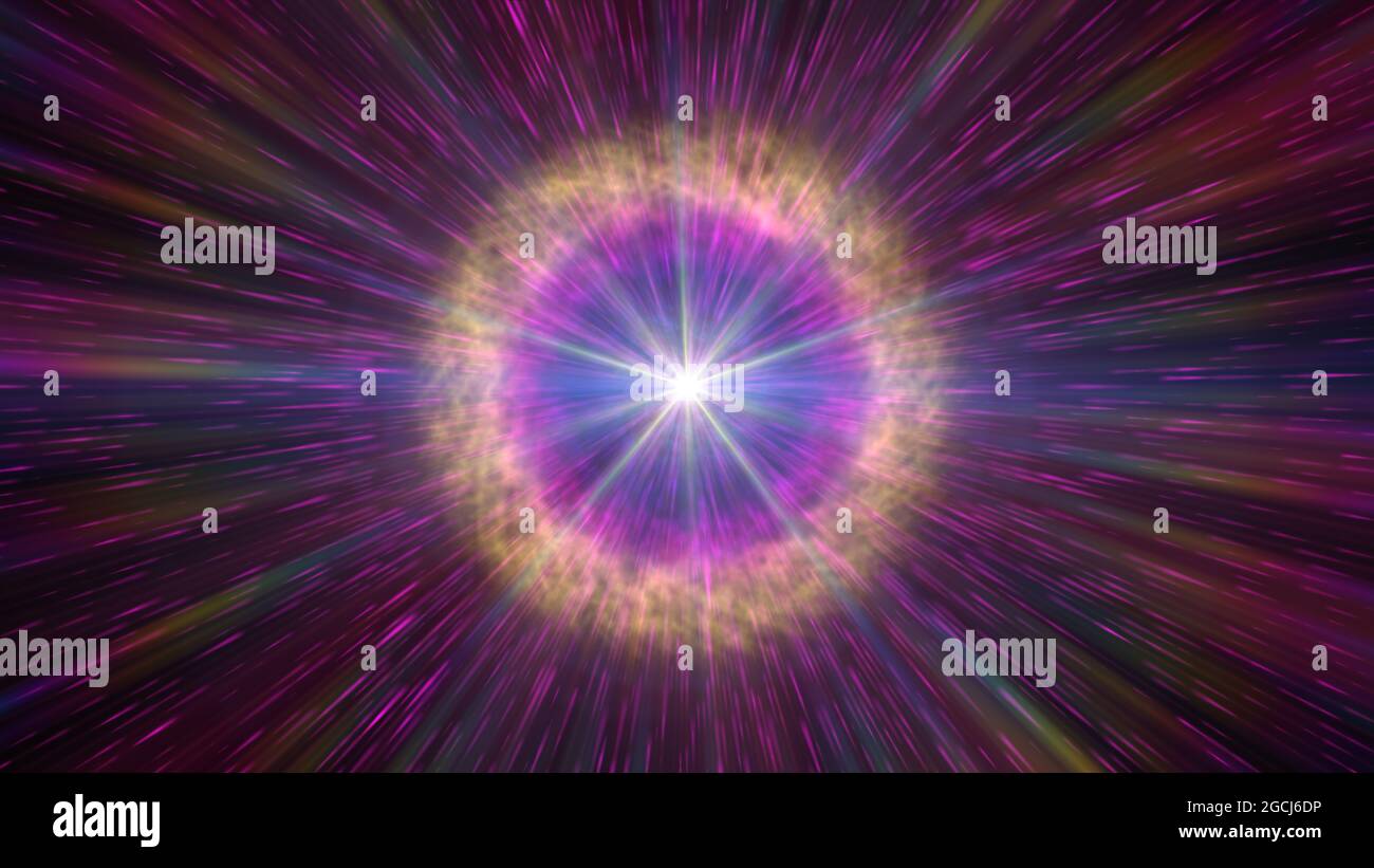 Pulsar star light in space, illustration abstract Stock Photo - Alamy