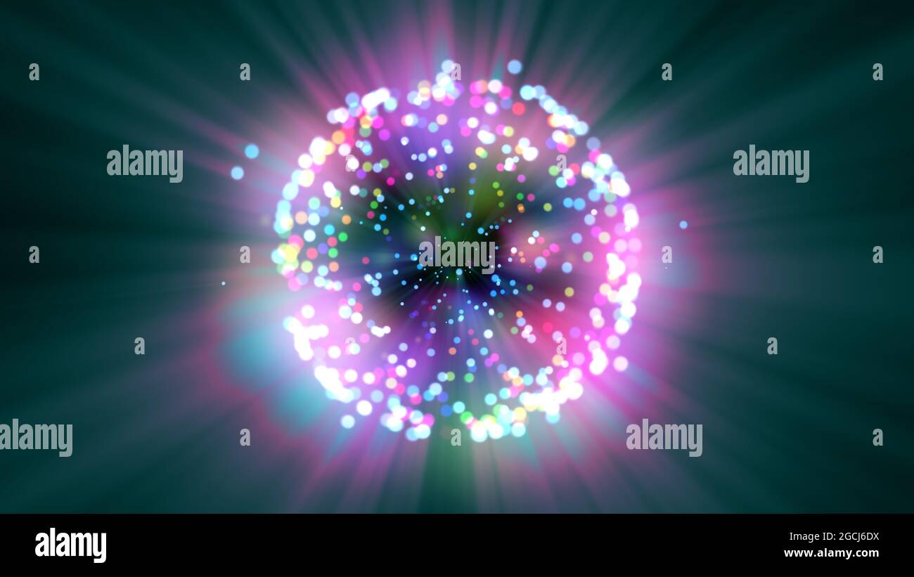 cell particle light ray color, illustration render Stock Photo - Alamy