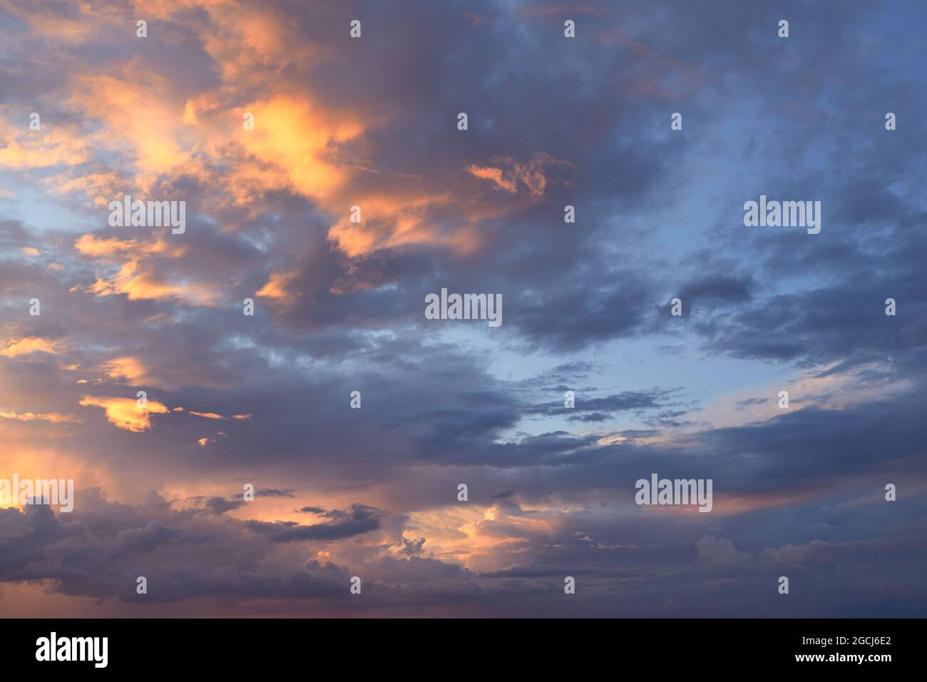Sunset in the evening after rain. Summer evening Stock Photo - Alamy