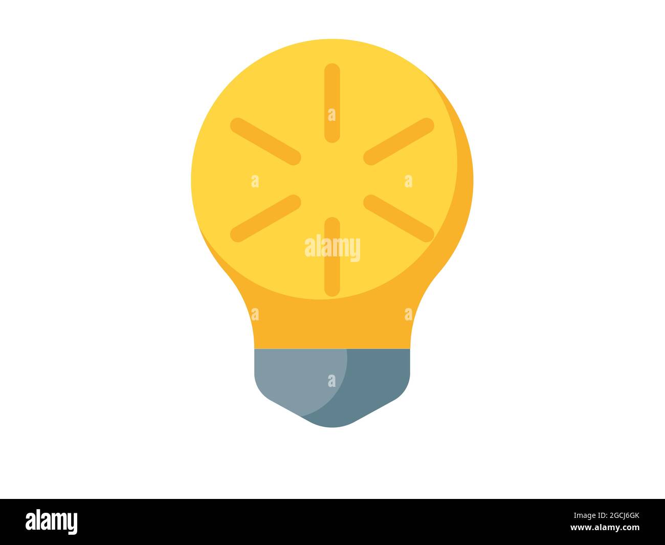 light bulb lamp idea power single isolated icon with flat style vector ...