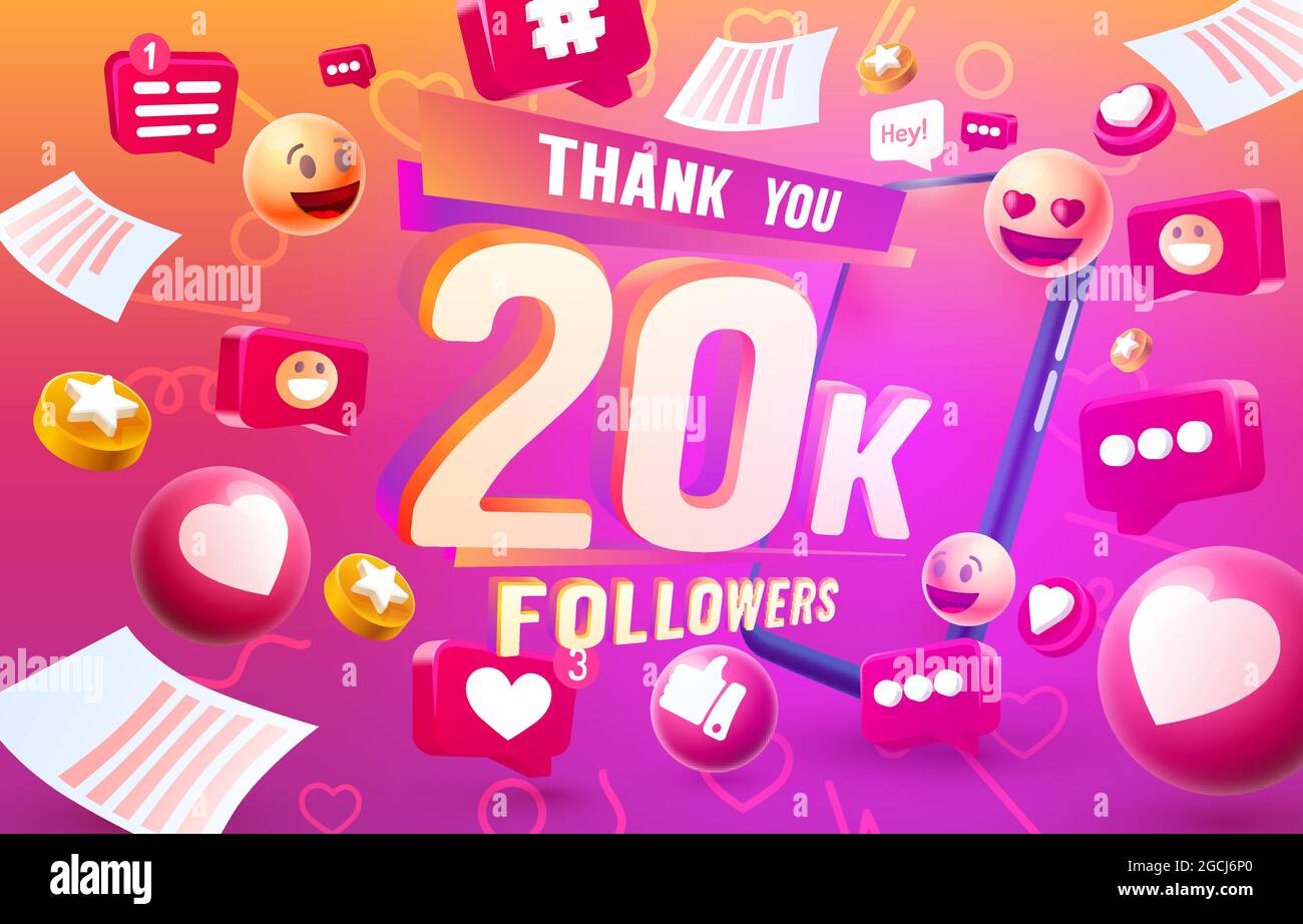 20k Followers High Resolution Stock Photography and Images - Alamy