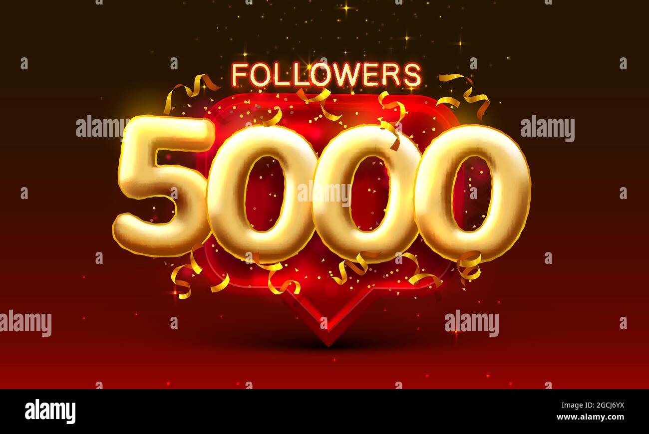 Thank you followers peoples, 5k online social group, happy banner ...