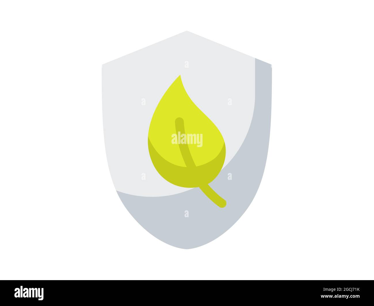 ecology environment protection shield leaf save single isolated icon ...