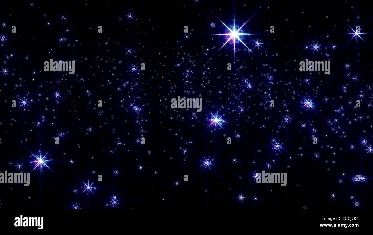 christmas snow stars light at night illustration Stock Photo - Alamy