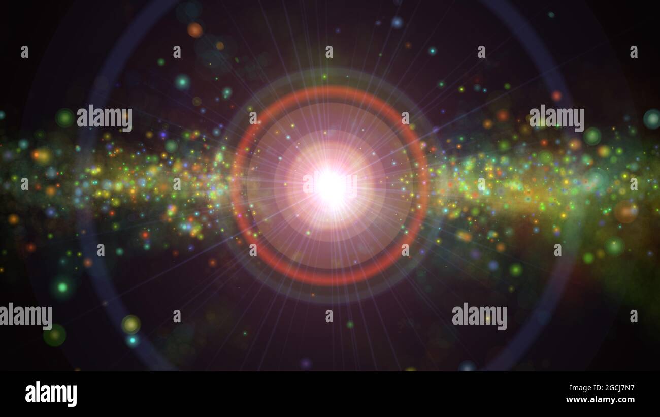 Star explosion in a galaxy of an nebula. illustration render Stock ...