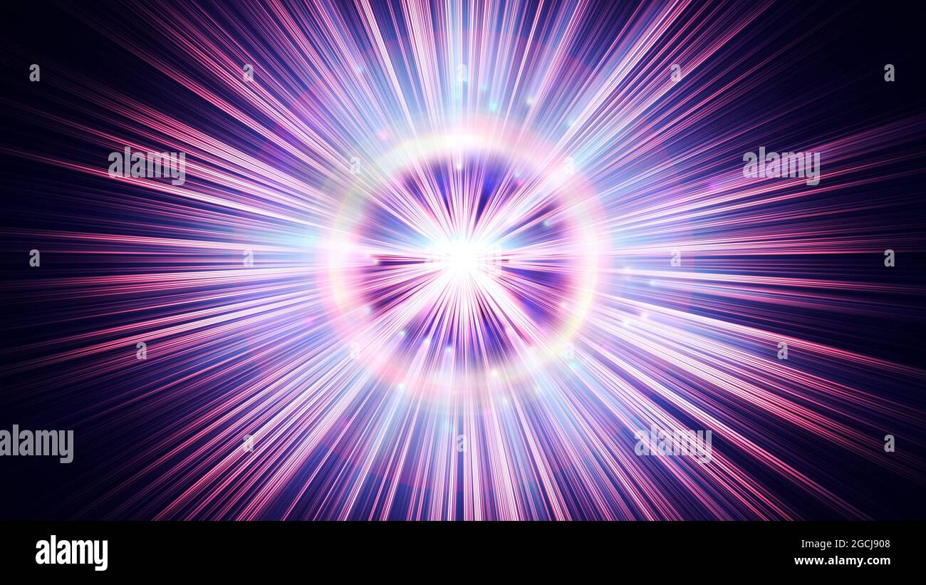 atom light ray glow abstract, 3d render illustration Stock Photo - Alamy