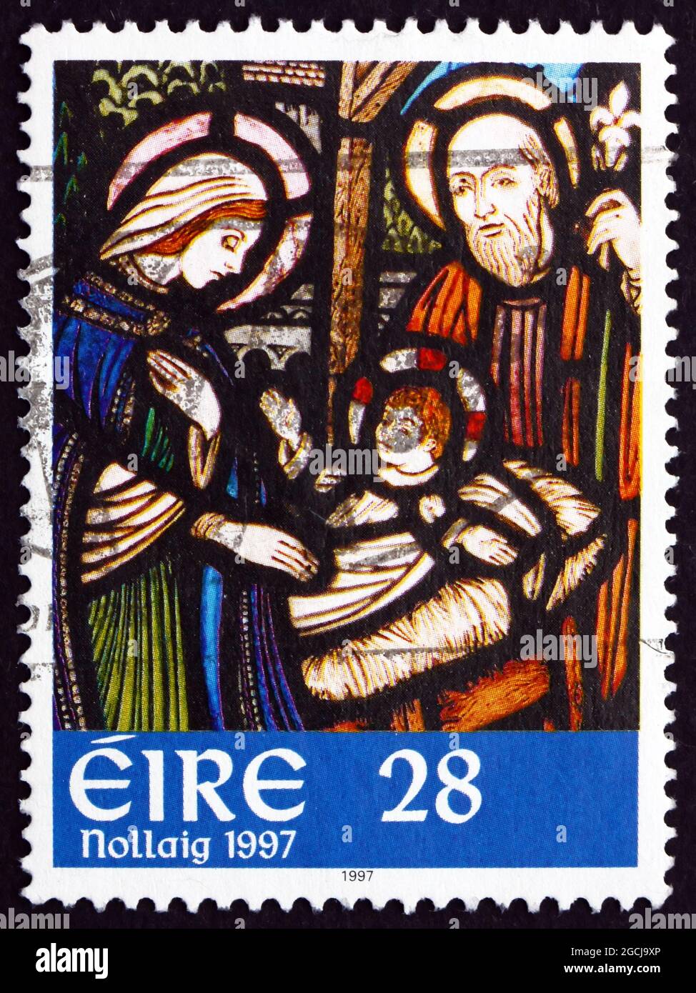 IRELAND - CIRCA 1997: A stamp printed in Ireland shows image of Holy ...