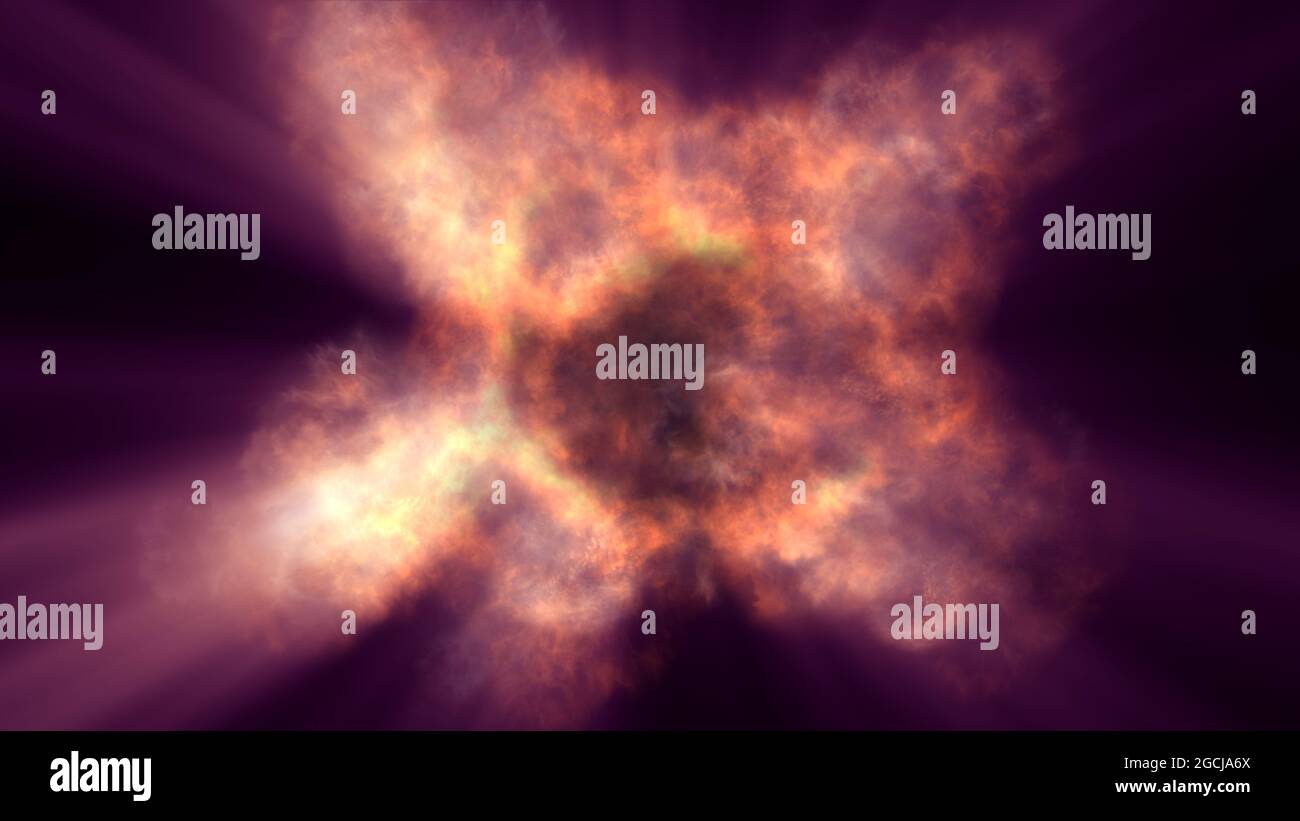fire flame explosion in space, abstract illustration Stock Photo - Alamy