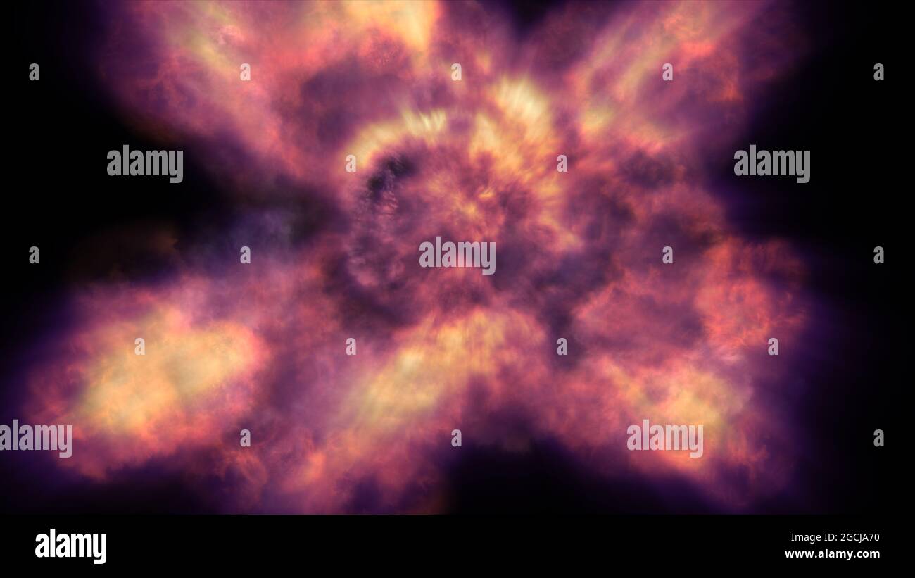 fire flame explosion in space, abstract illustration Stock Photo - Alamy