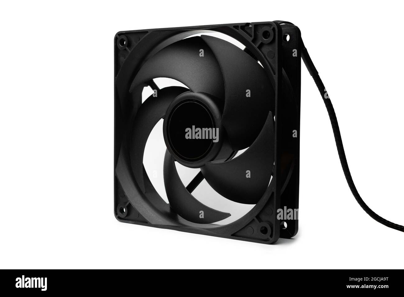Plastic pc fan isolated on white background Stock Photo - Alamy