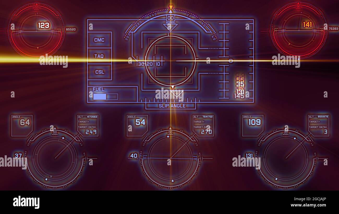 flight control panel instrument navigation light illustration Stock ...