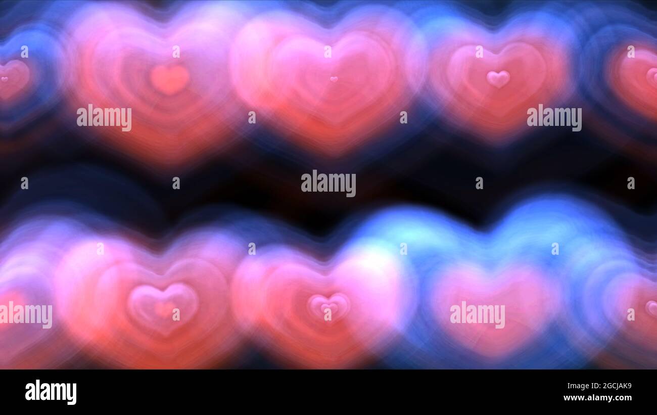 Colorful light abstract hearts background illustration render Stock ...